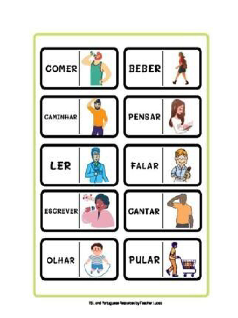 Dominó de Verbos | PDF