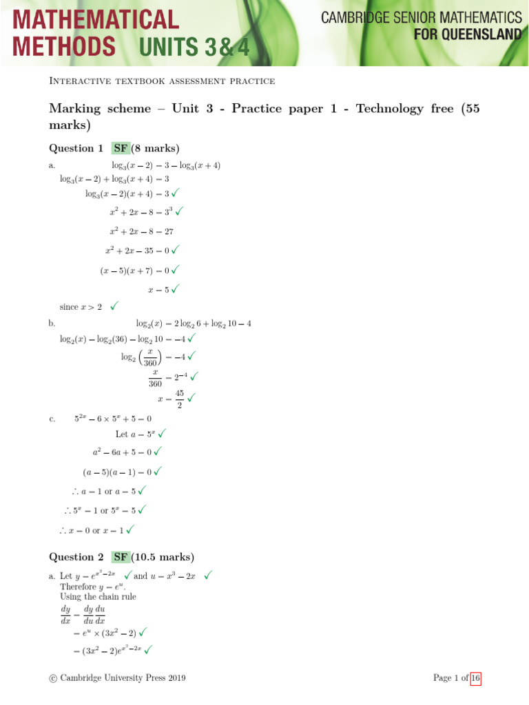 CAMB Unit-3-Practice-Exam-ITB-Teacher-Marking-Scheme | PDF | Mathematical Relations | Special ...
