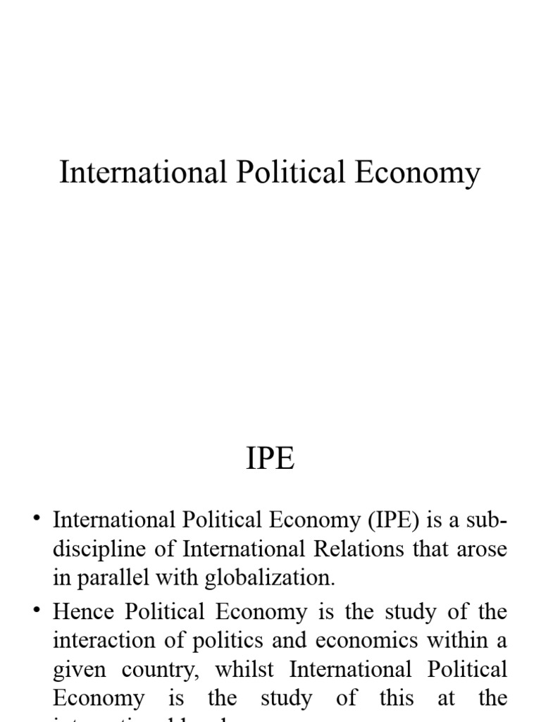 Ipe | PDF | Mercantilism | Marxism