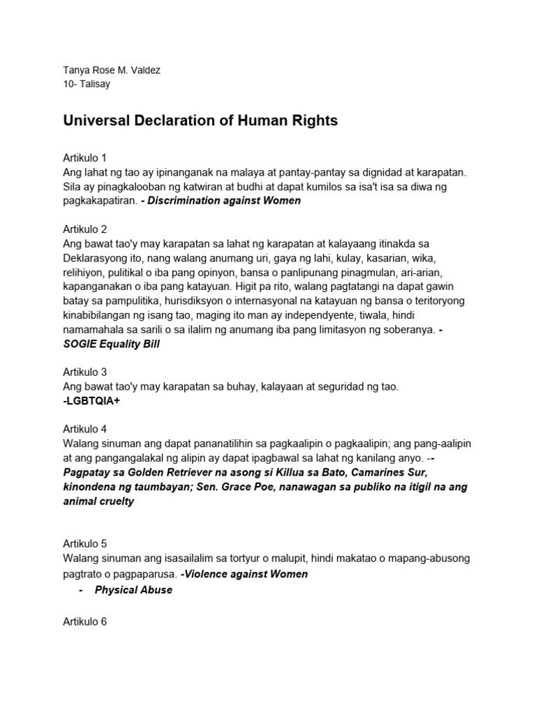 UDHR | PDF