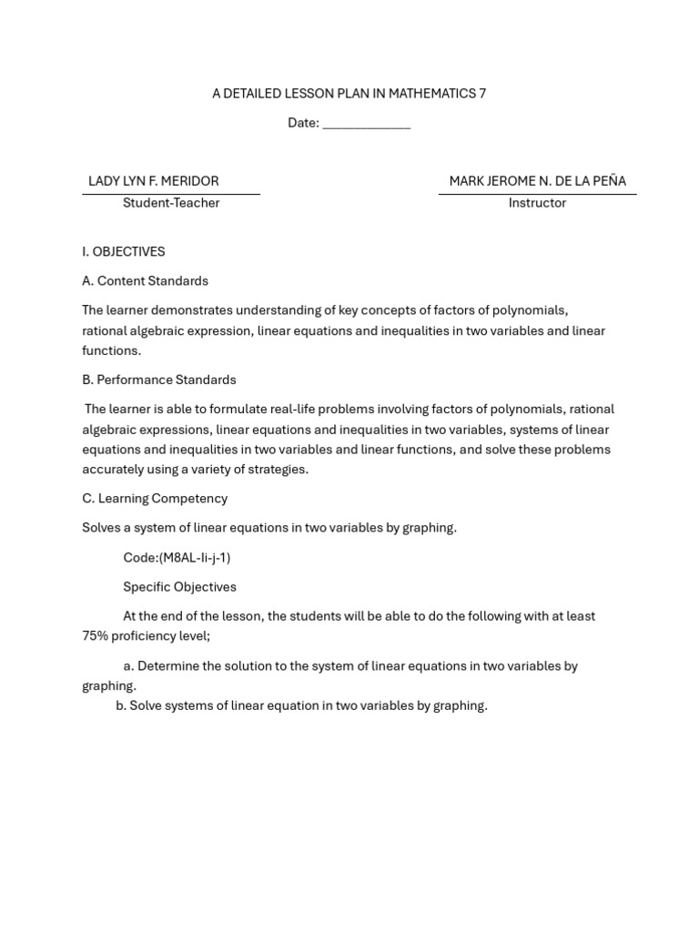 LP Linear Lady Lyn Final | PDF | Equations | System Of Linear Equations