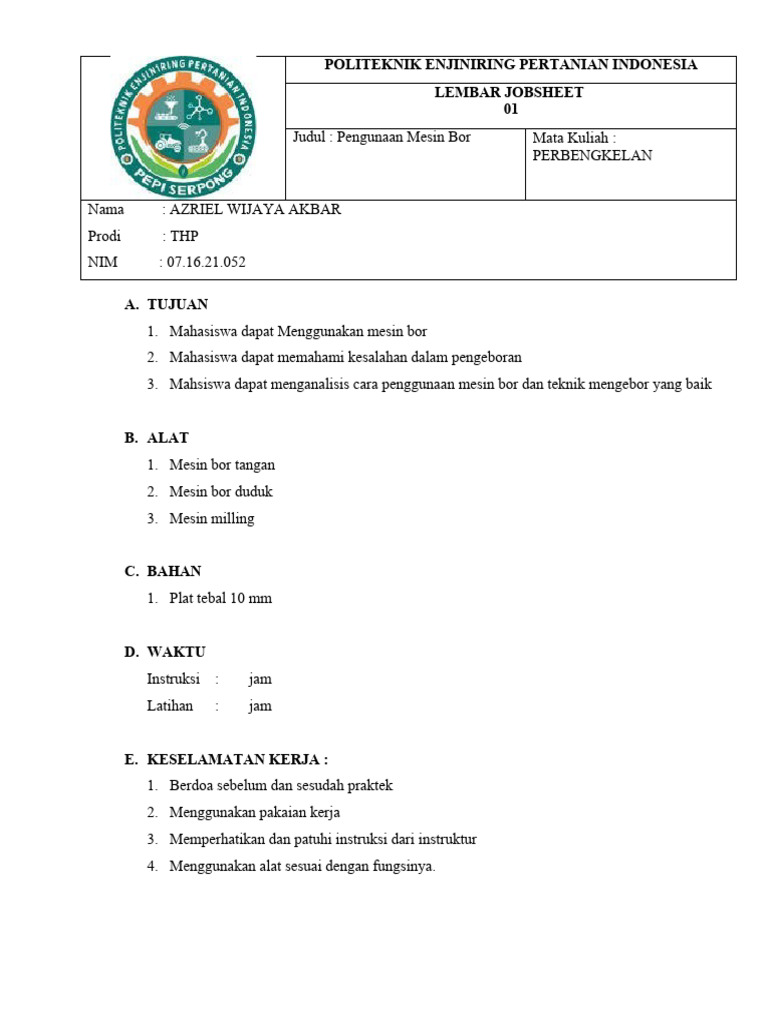 Azriel Wijaya Akbar - JS1 M.Bor | PDF