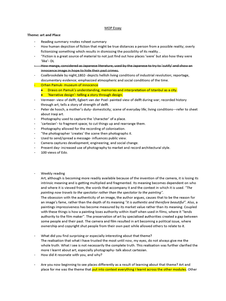 MOP Essay 1 | Download Free PDF | Image | Camera