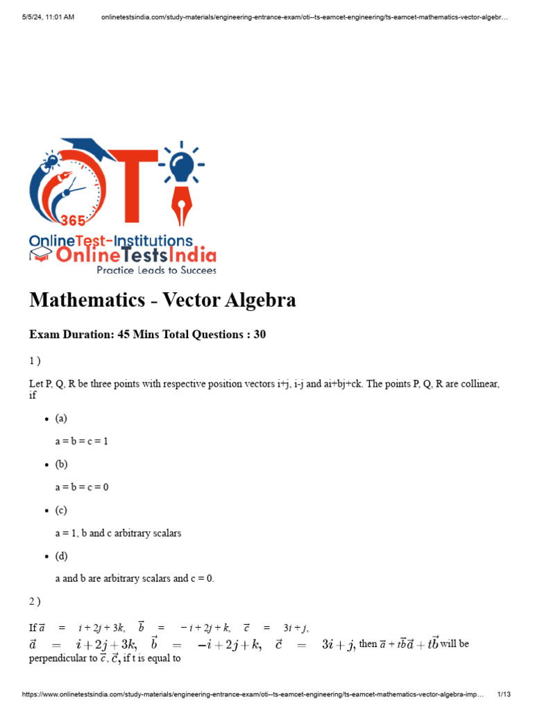 Vectors | PDF | Euclidean Vector | Scalar (Mathematics)