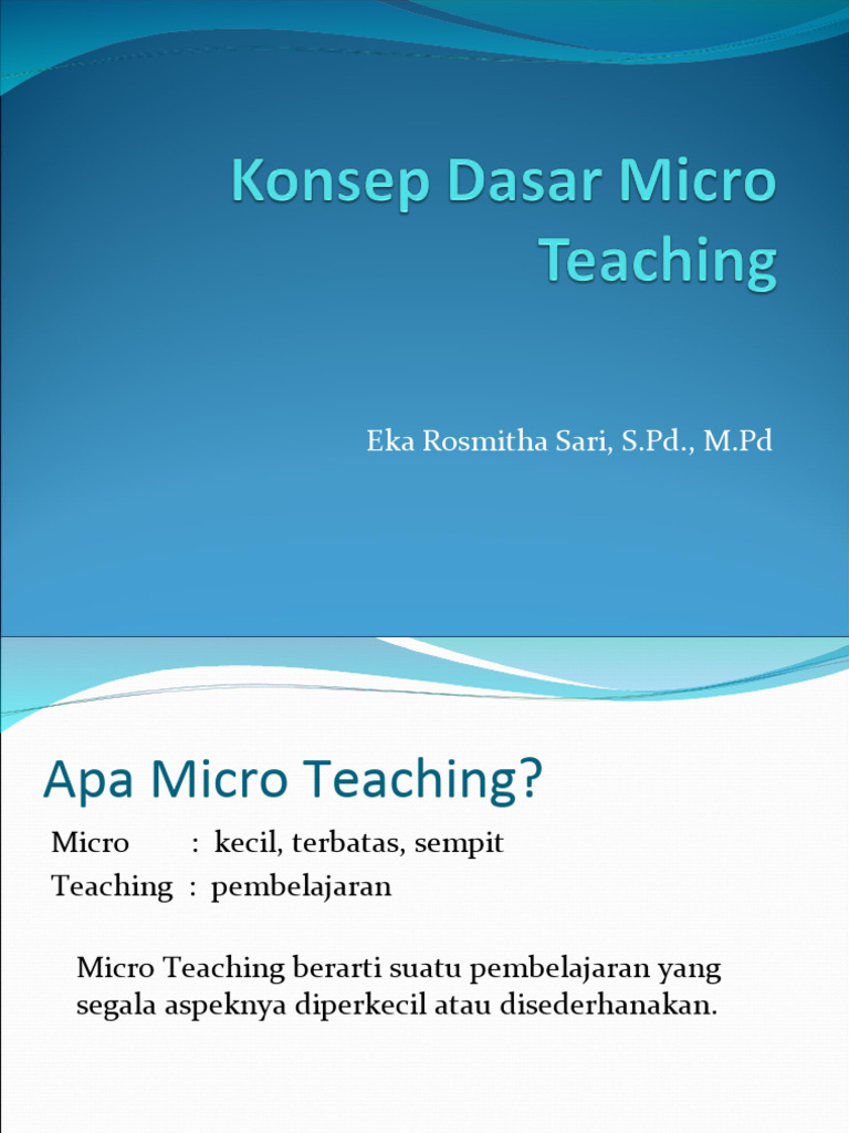 Micro Teaching untuk Calon Guru | PDF