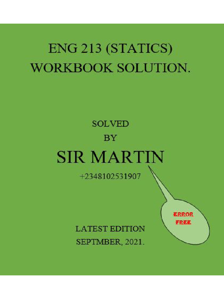 Eng 213 Workbook Solution | PDF