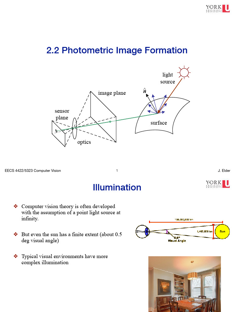 Photometric Image Formation in Vision | PDF | Radiation ...