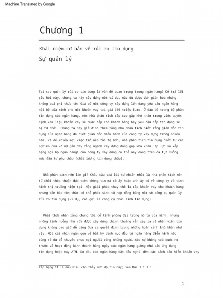 Chapter 1 The Basics of Credit Risk Management | PDF