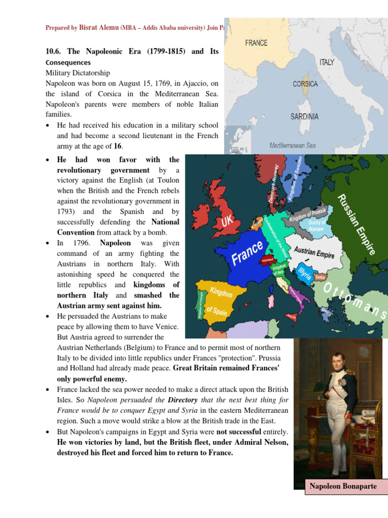 The Napoleonic Era: Key Events & Impact | PDF | First French Empire ...
