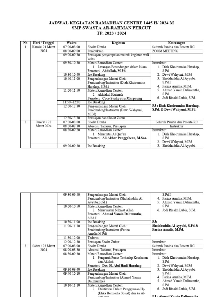 RC AR-Rahman FIX OKE 2024 | PDF