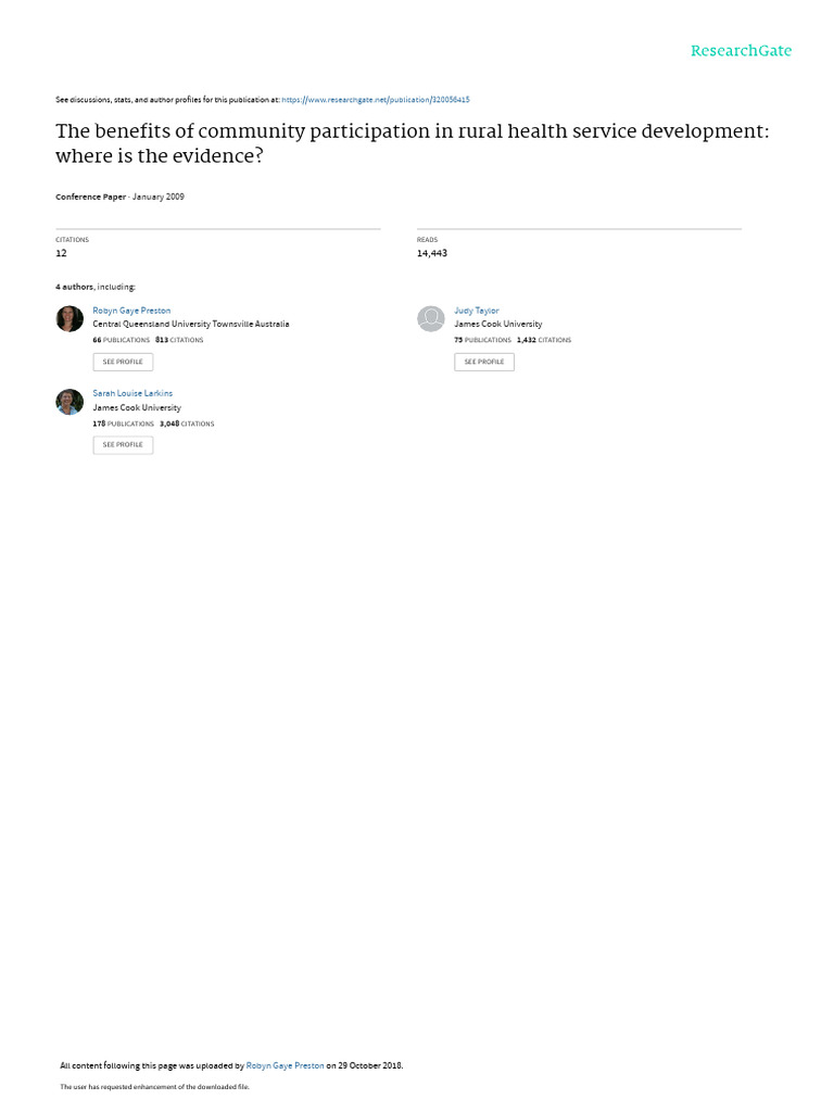 Preston Robyn C3 | PDF | Empowerment | Community