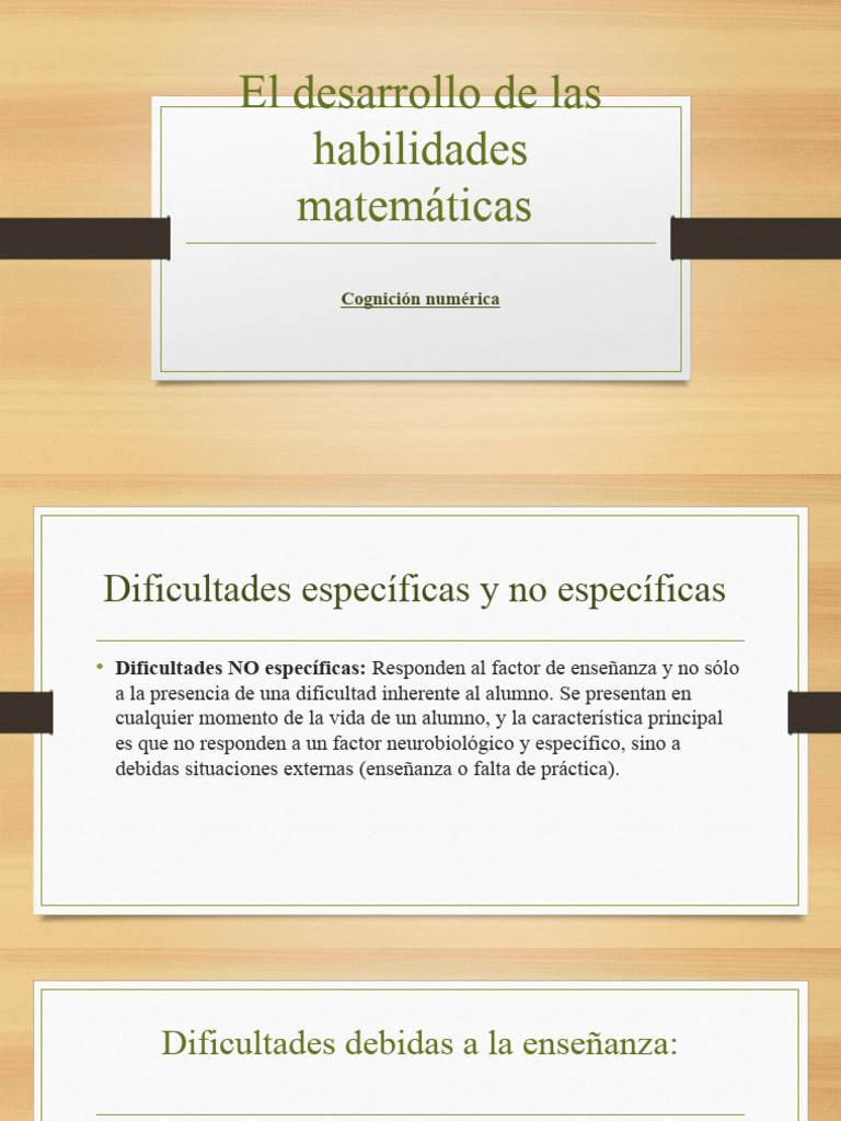 El Desarrollo de Las Habilidades Matemáticas 6-5 | PDF | Memoria | Dislexia