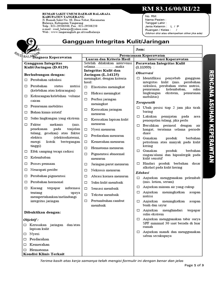 Gangguan Integritas Kulit Jaringan Fix | PDF