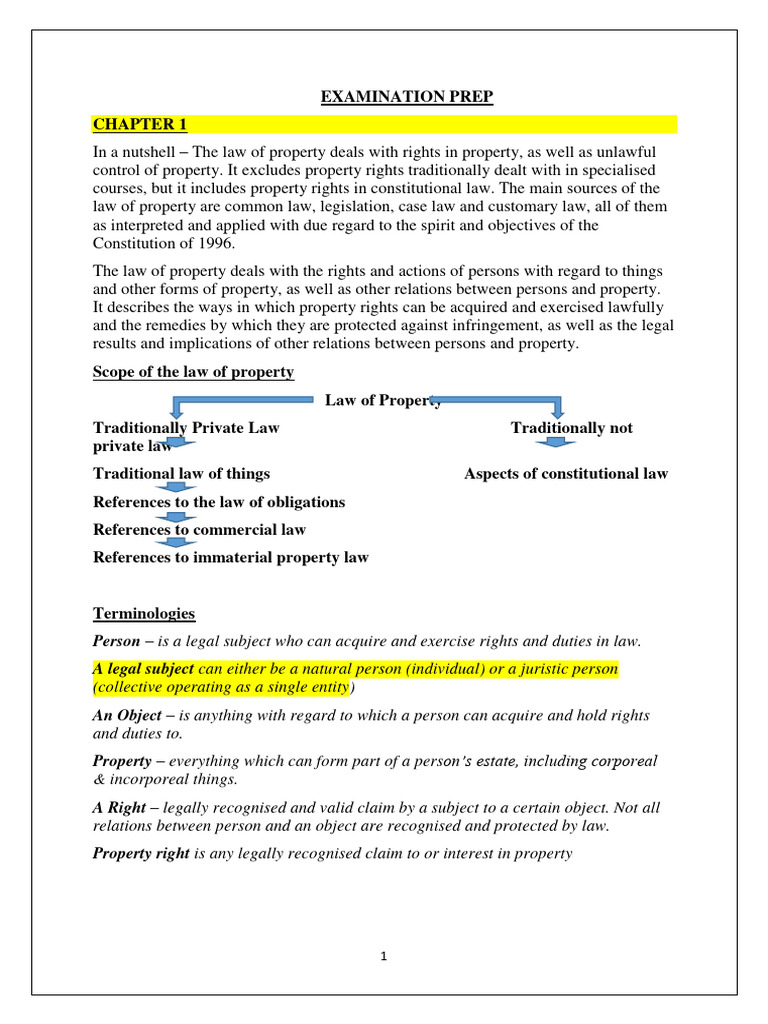 Property Law Basics & Classifications | PDF | Concurrent Estate | Ownership