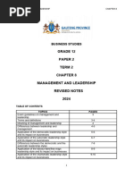 Chapter 10 Business Studies Grade 12 Notes On Leadership and Management ...