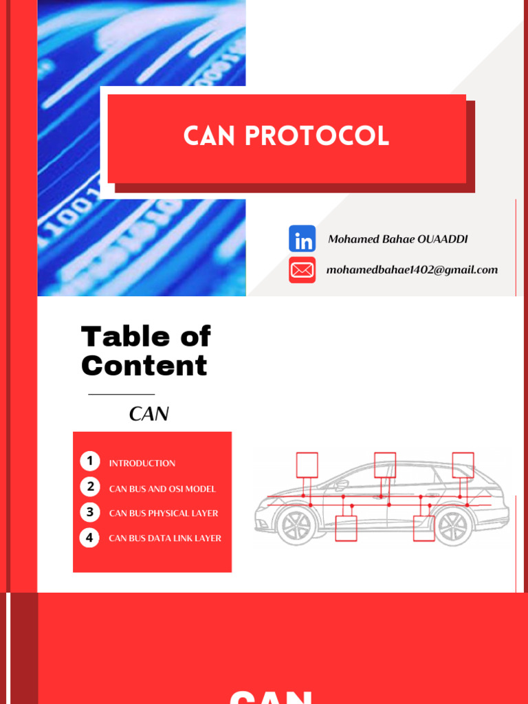 Can Protocol: Mohamed Bahae OUAADDI | PDF | Computer Network | Osi Model