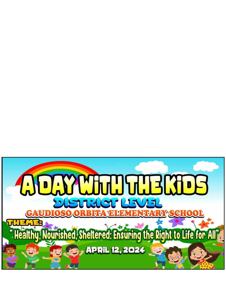 A Day With The Kids - Program | PDF
