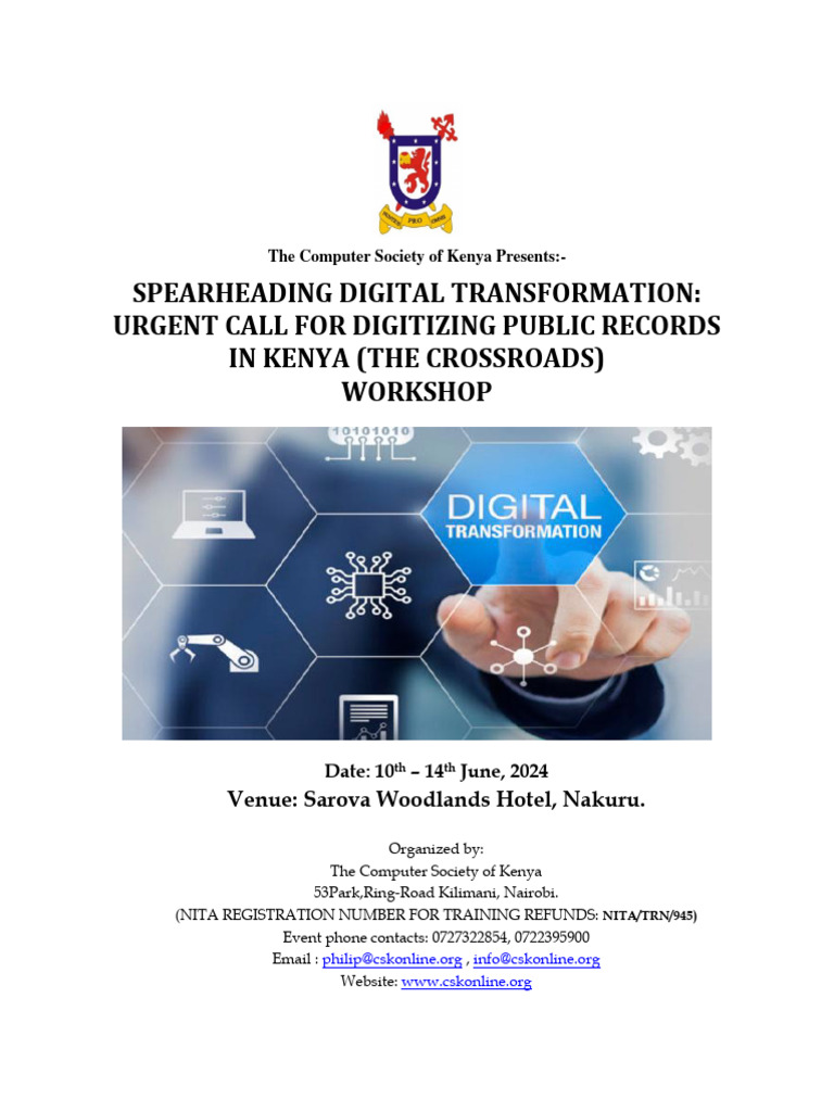 Spearheading Digital Transformation - Urgent Call For Digitizing Public Records in Kenya (The ...
