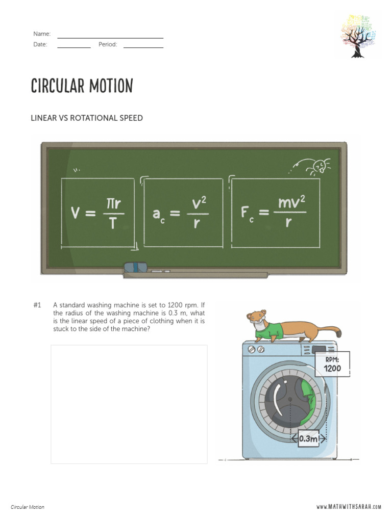Circular Motion: Linear Vs Rotational Speed | PDF | Force | Acceleration