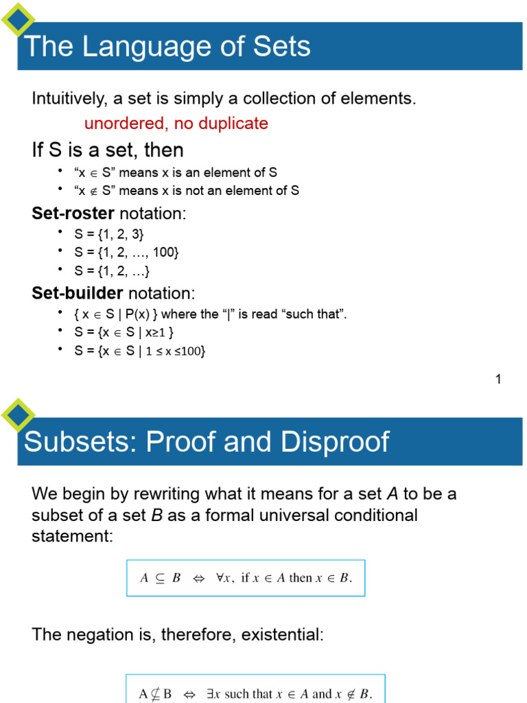 6.1 Set | PDF | Set (Mathematics) | Integer