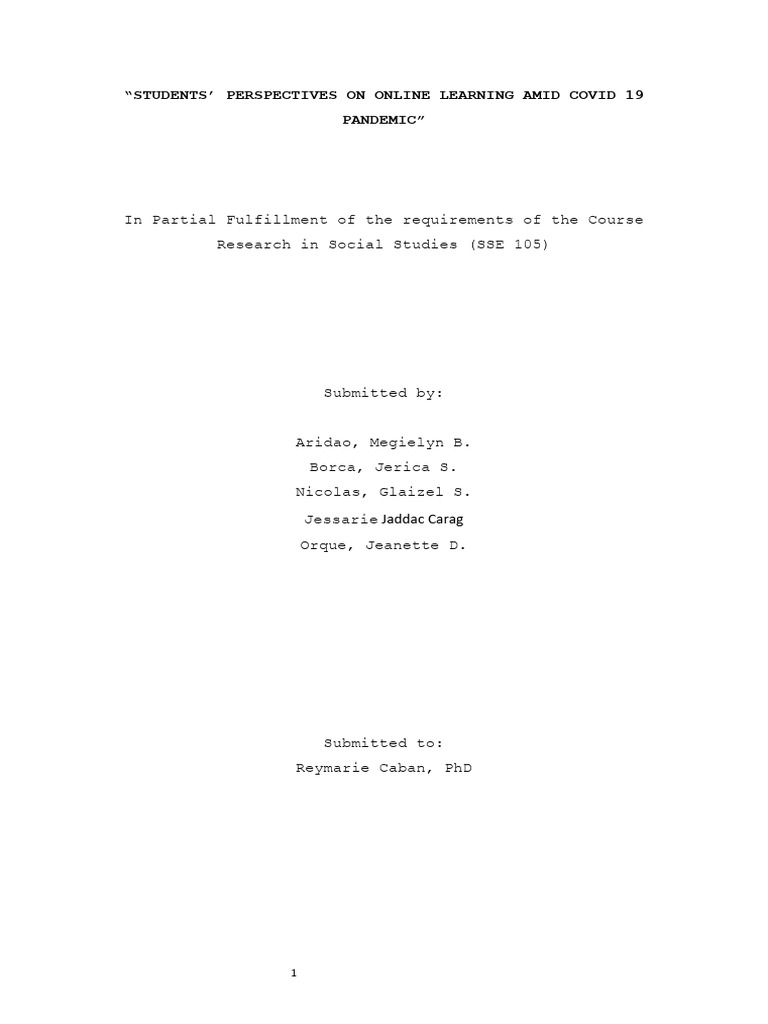 Mataguisi Group Final Research | PDF | Educational Technology | Distance Education