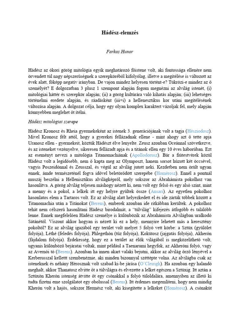 Hadesz Anyag FarkasH | PDF
