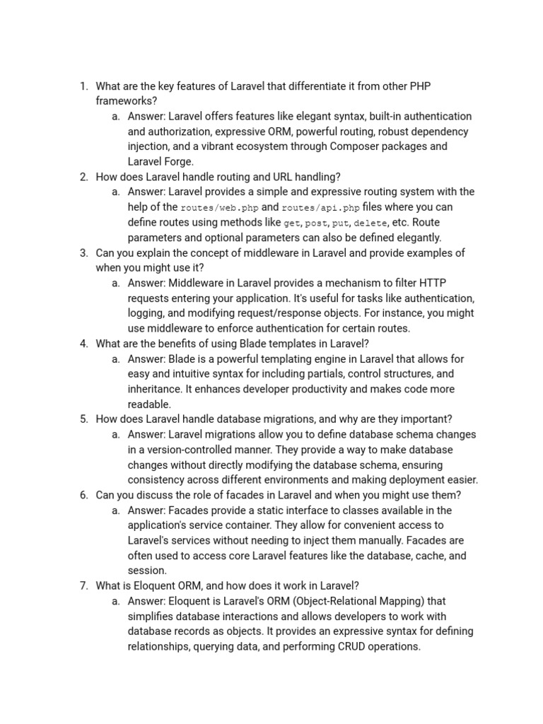Laravel 2 | Download Free PDF | Databases | Php