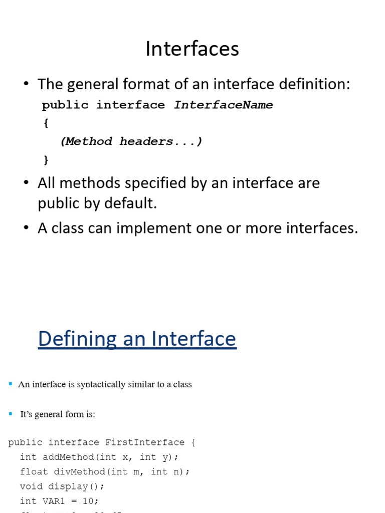 Kcs 602 Lecture03 Interface Cse Pdf Method Computer Programming Class Computer Programming 