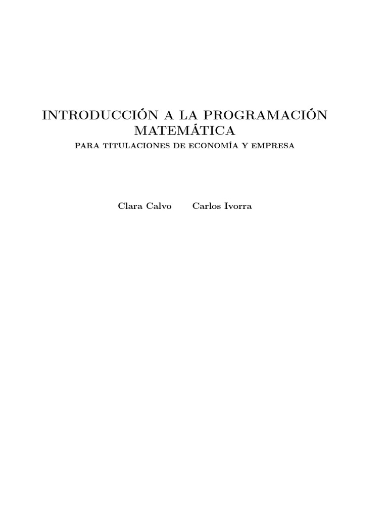 Matematicas II | PDF | Programación lineal | Optimización Matemática