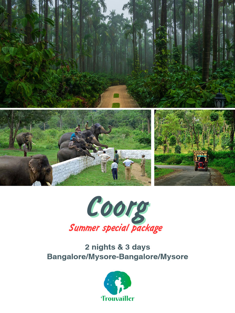Coorg 3-Day Budget Travel Itinerary | PDF
