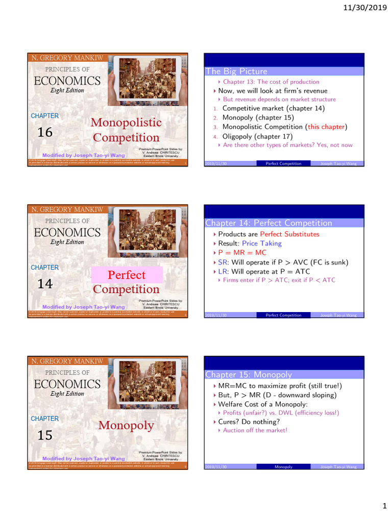 Principles 19F Lecture10b | PDF | Profit (Economics) | Monopoly