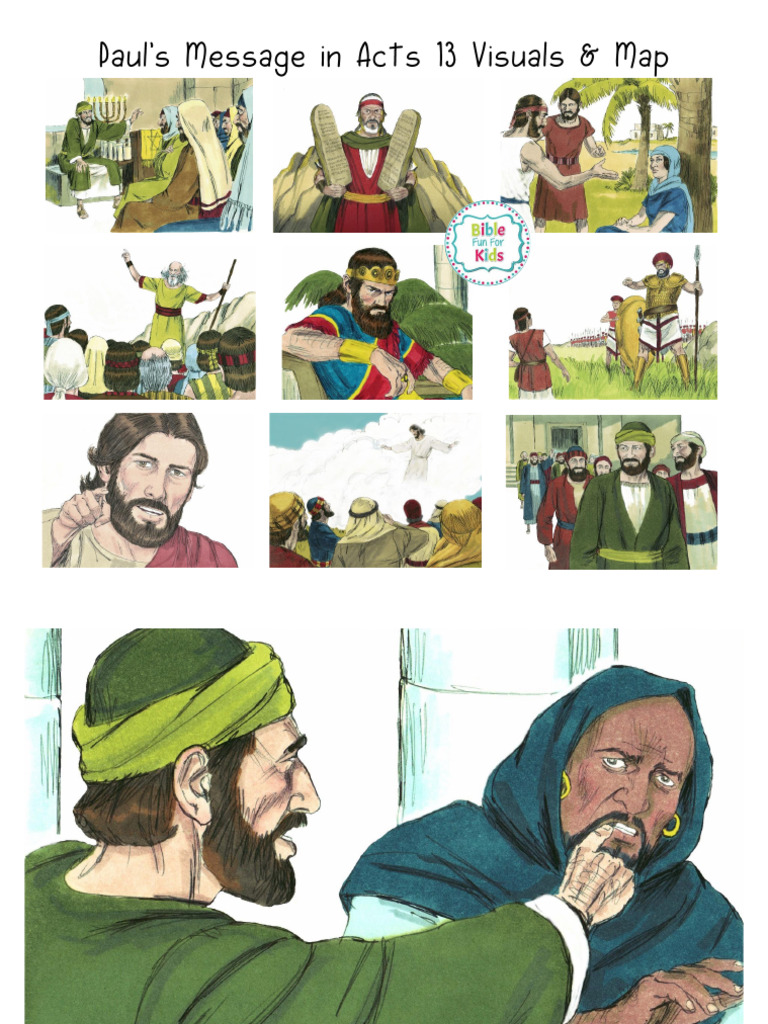 X Is For Example Visuals Paul Preached in Antioch Acts 13 #Biblefun | PDF