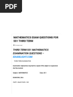 Mathematics Exam Questions For - jss3WPS Office | PDF
