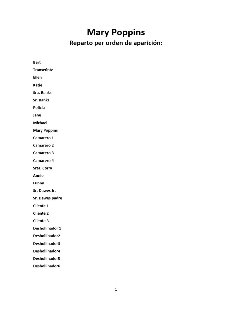 Mary Poppins-Castellano | PDF