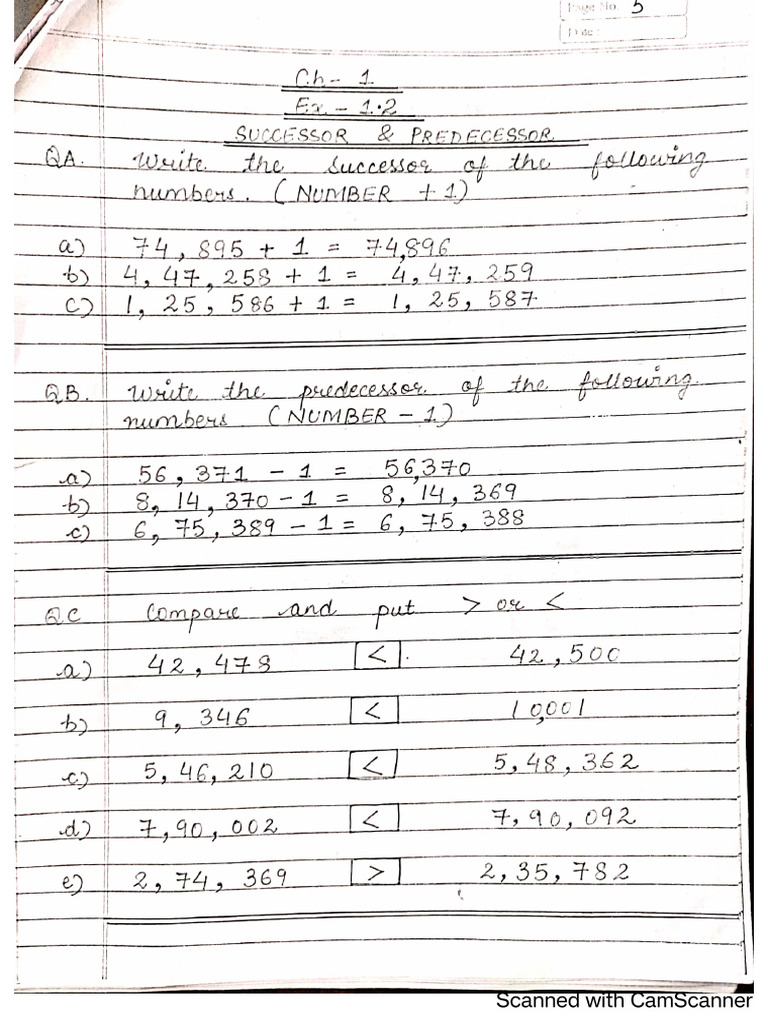 Maths Class Work | PDF