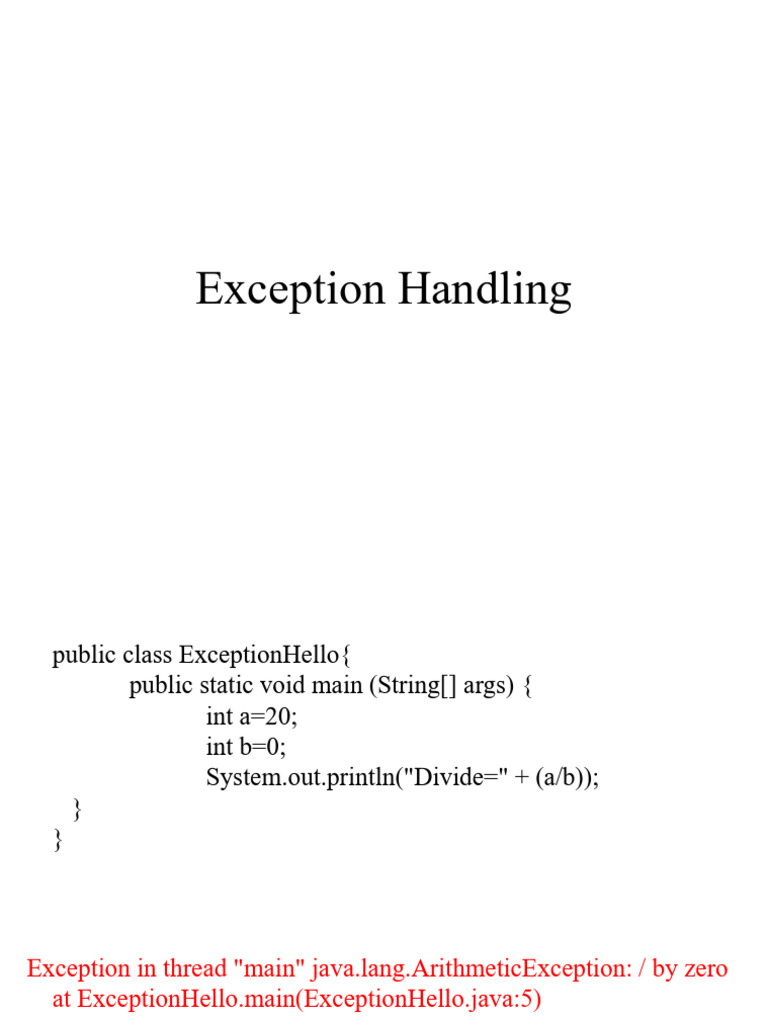 Kcs 602 Lecture05 Exceptions Cse Download Free Pdf Class Computer Programming 