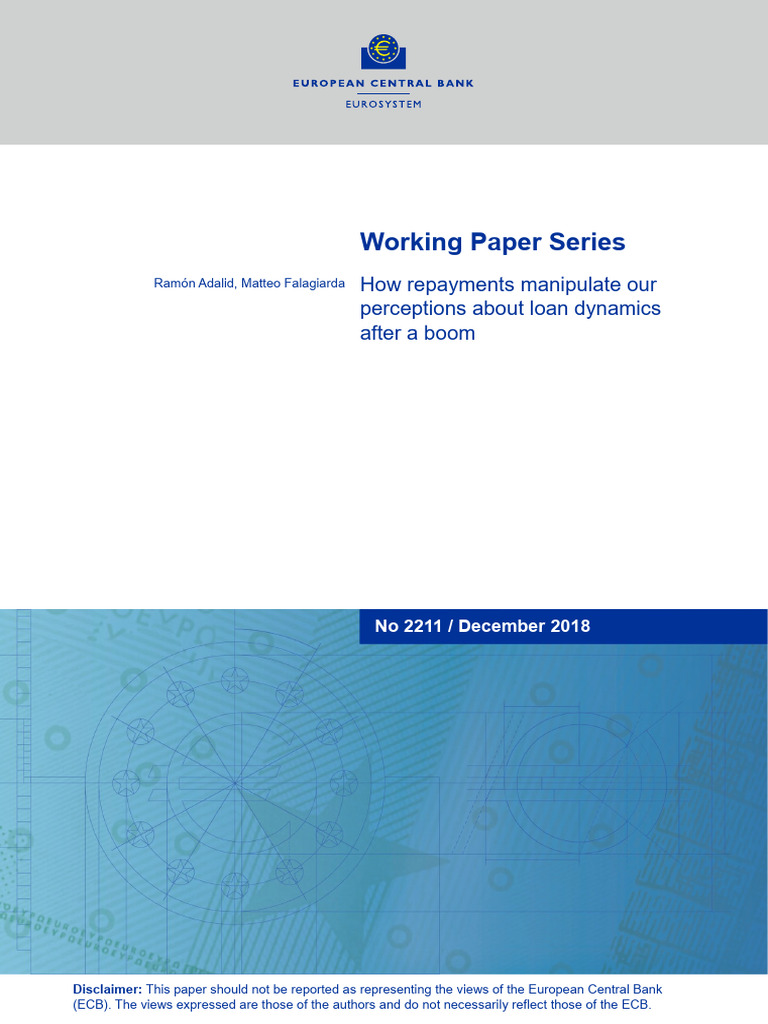 Ecb wp2211 en | PDF | European Central Bank | Loans
