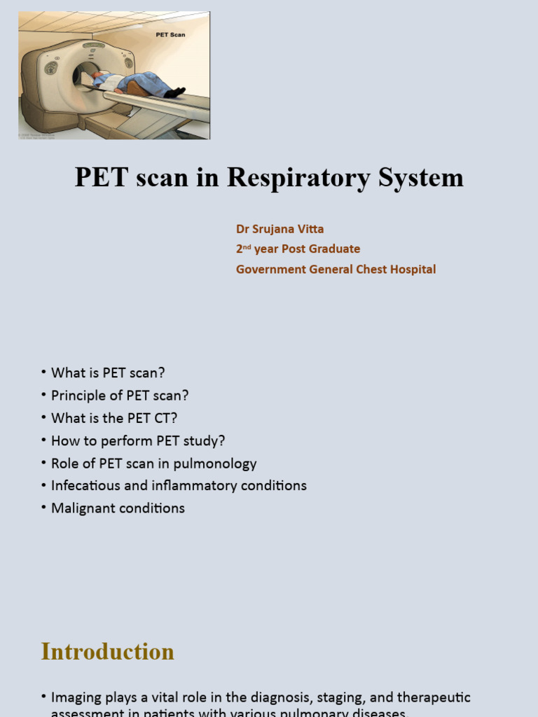 PET Scan in Pulmonology | PDF | Positron Emission Tomography ...