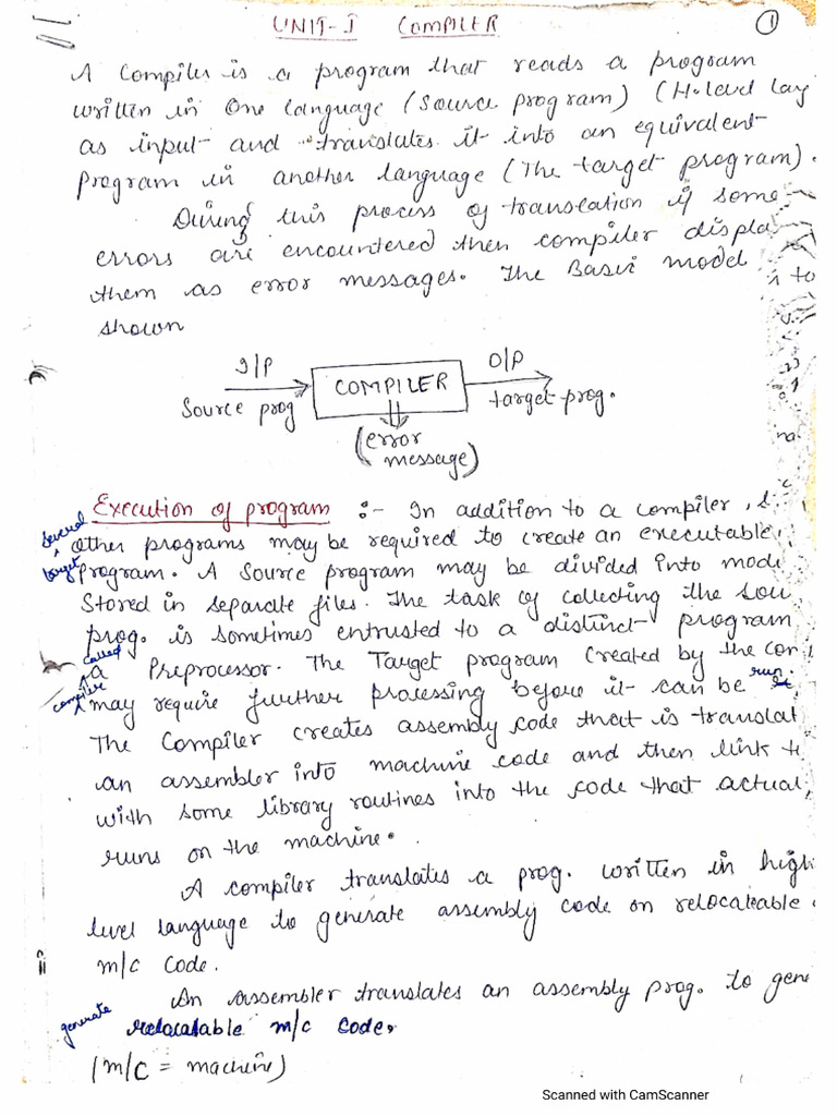 Compiler Design Unit 1 AKTU | PDF