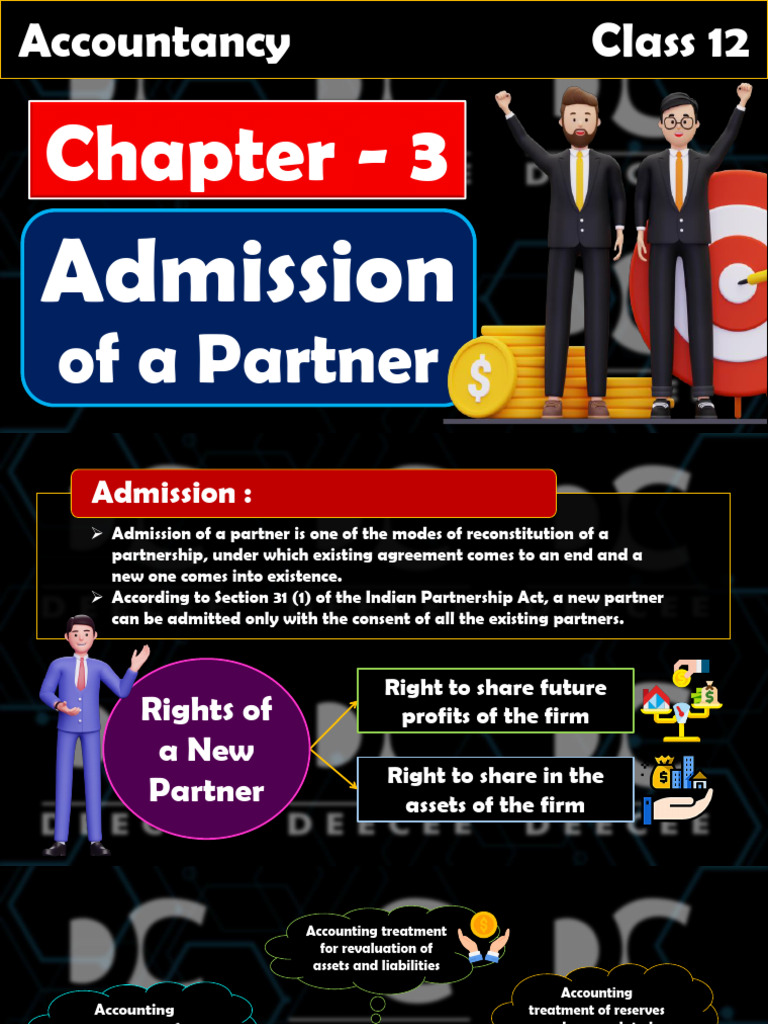Admission of A Partner, Class 12, Cbse | PDF | Goodwill (Accounting ...