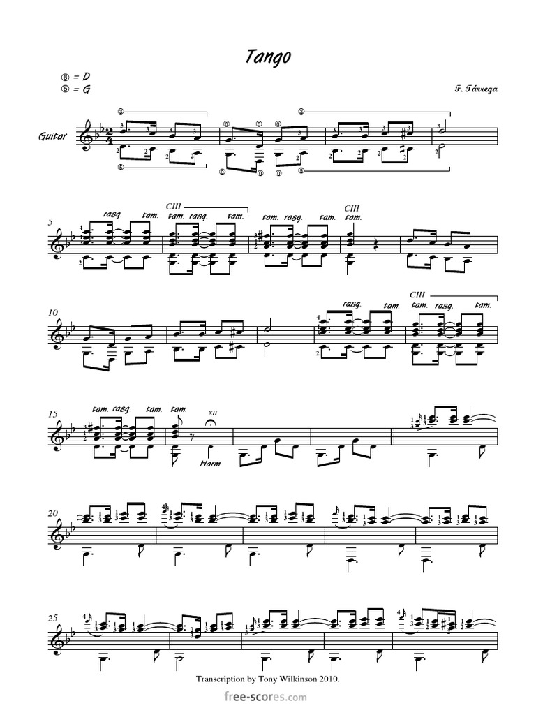 Tarrega Tango | PDF