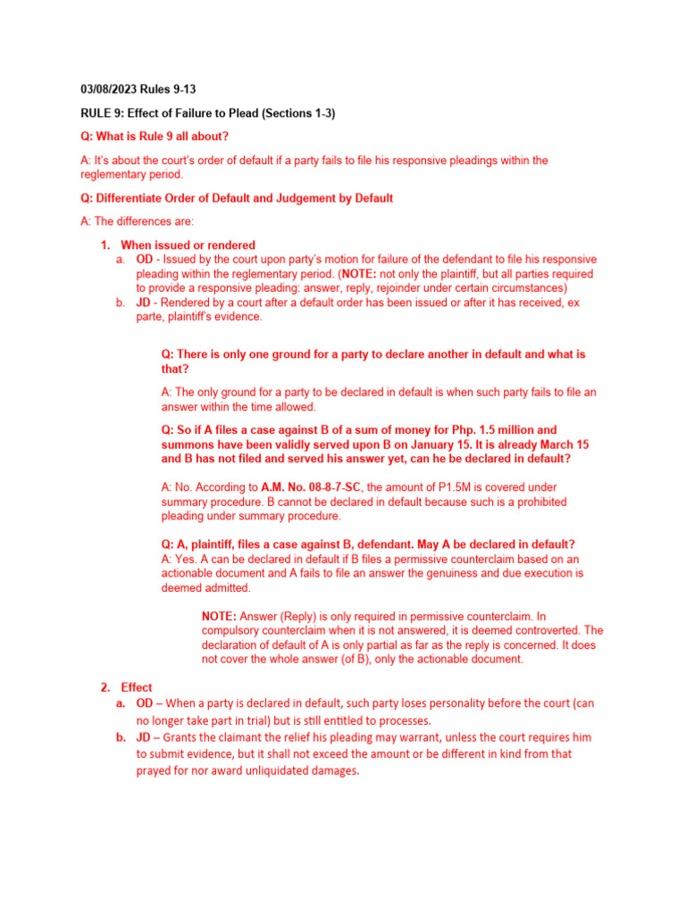 Understanding Default Orders in Court | PDF | Default Judgment | Complaint