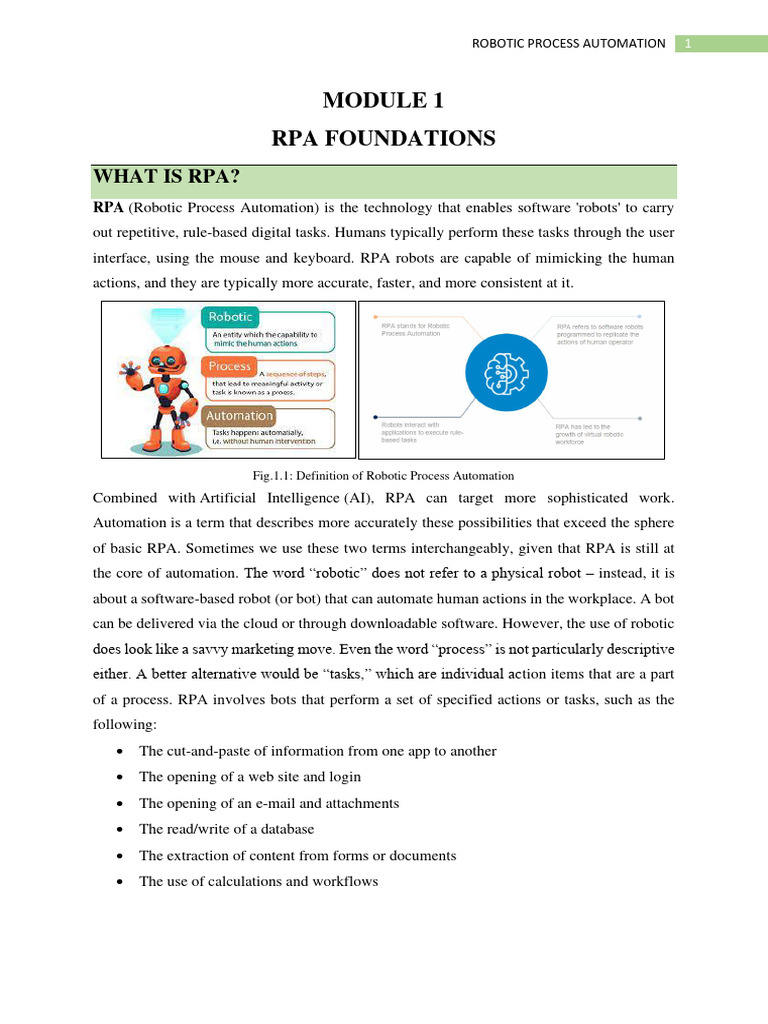 Rpa Module 1 | PDF | Optical Character Recognition | Cloud Computing