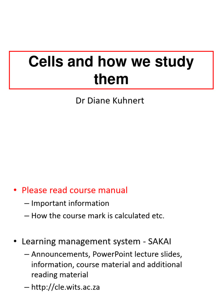 1 How We Study Cells 2020 | PDF | Microscope | Microscopy