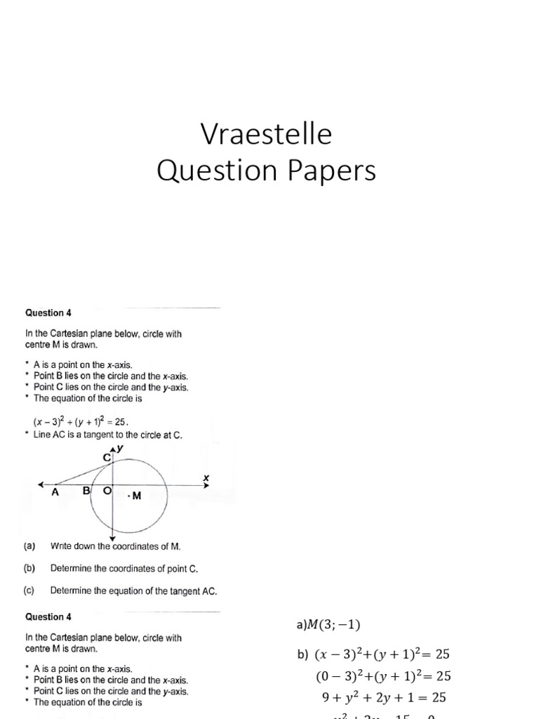 6 GR 12 Analytical Geometry Papers | PDF | Geometry | Elementary Geometry
