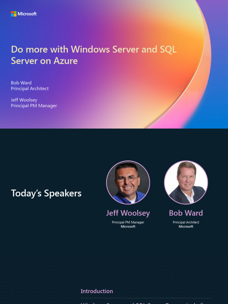 Windows Server and SQL Server On Azure - BRK243 | PDF | Microsoft Azure | Microsoft Sql Server