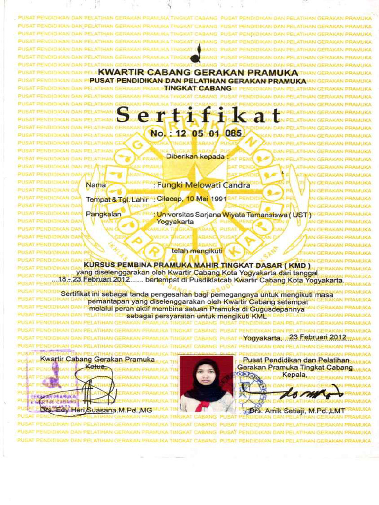 Sertifikat KMD | PDF