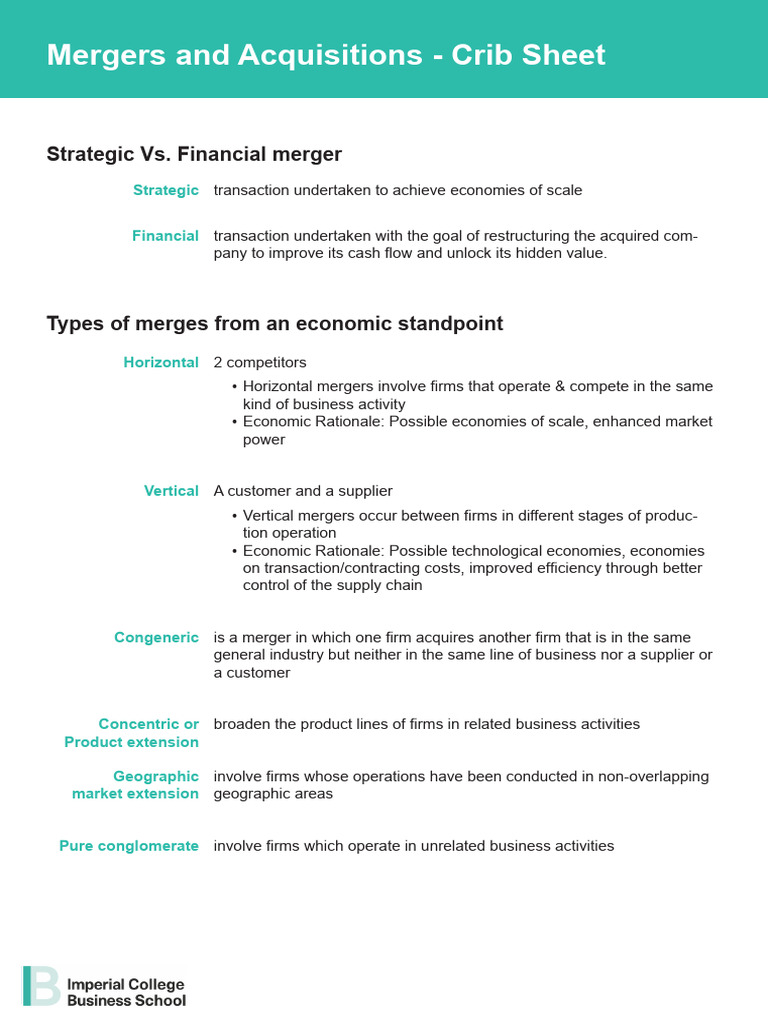 mergers 1 | PDF | Mergers And Acquisitions | Market (Economics)