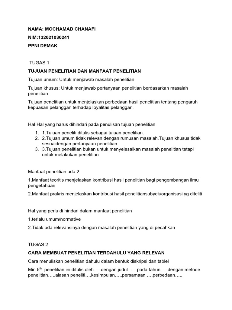 Chanafi - Tugas MK Metodologi | PDF