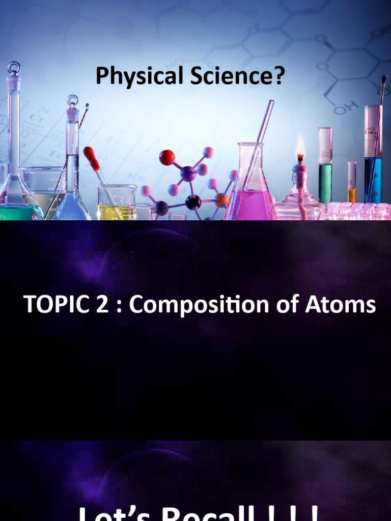 Physical Science 2 | PDF | Atoms | Chemistry